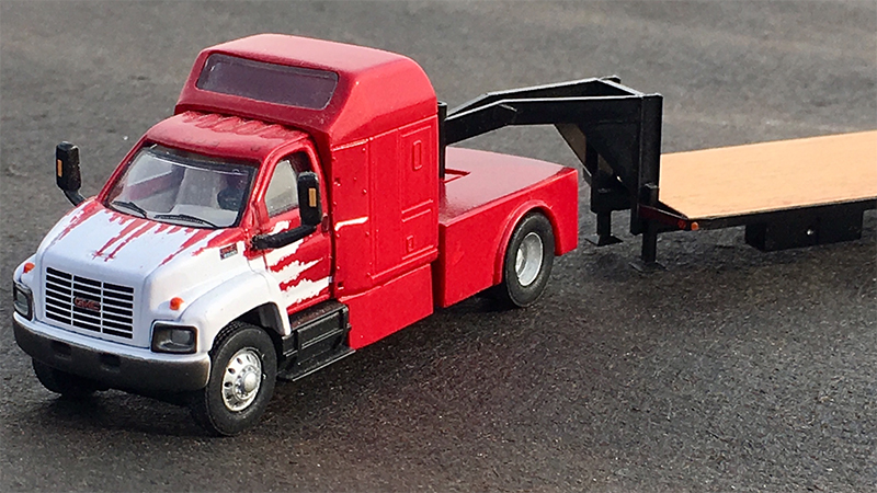 Hot Shot GMC Topkick Truck Tractor & Gooseneck Trailer - By Richard Olson