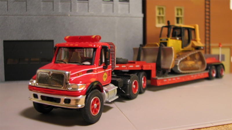 Fire Department International 7600 Truck Tractor & Lowboy Trailer - By ...