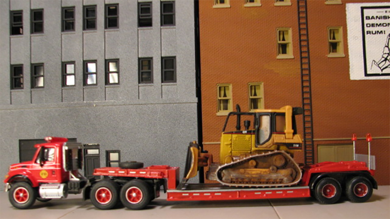 Fire Department International 7600 Truck Tractor & Lowboy Trailer - By ...