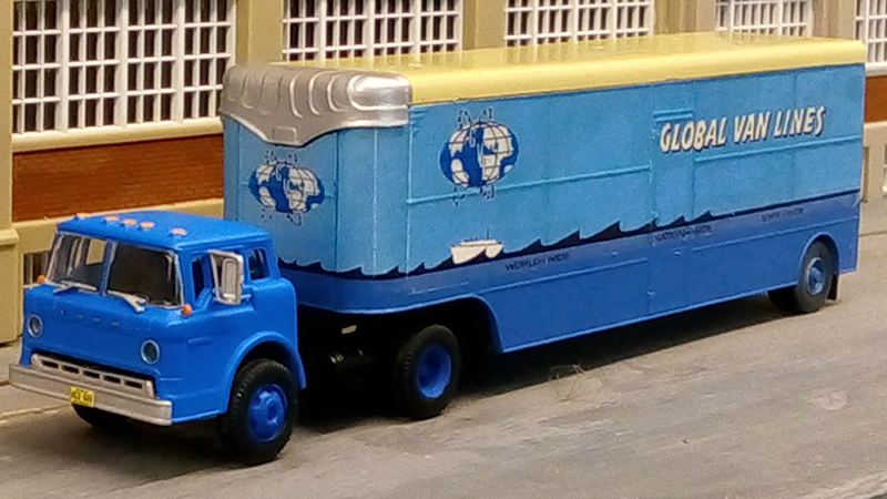 Global Van Lines Ford C-800 Truck Tractor & Moving Van - By Bruno Zueger