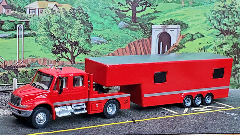 International 4300 Crew Cab Truck & Enclosed Equipment Trailer - By ...