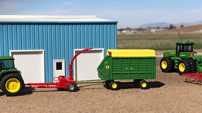 John Deere Tractor, Silage Chopper, & Wagon - By Rick Beery