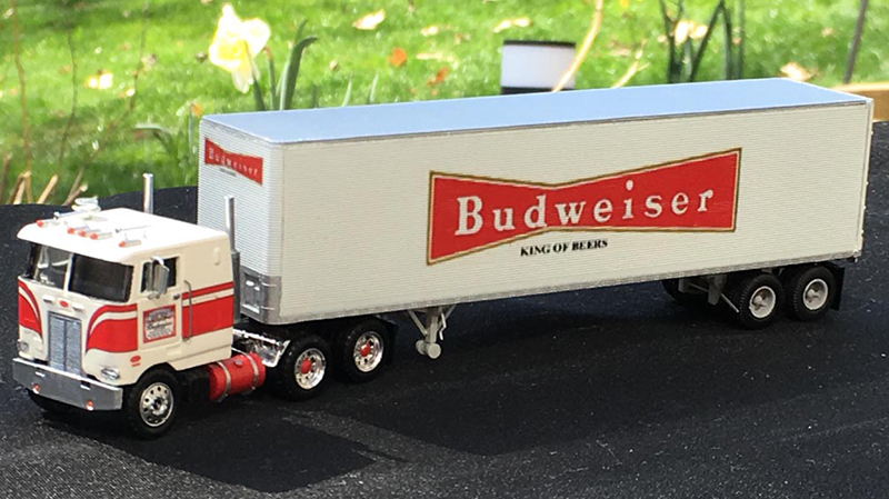 Budweiser Peterbilt 352 Truck Tractor & 40' Trailer - By Paul Kittle