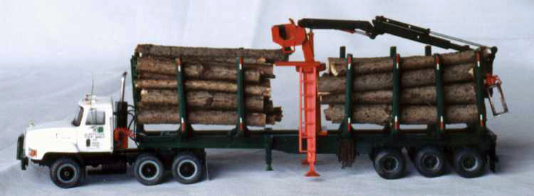 Mack CH with Logging Trailer