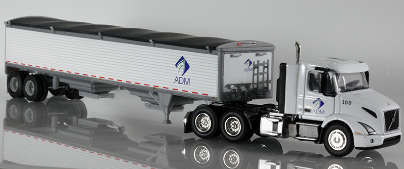 ADM Volvo VNR300 Truck Tractor & 43' Wilson Pacesetter Grain Trailer ...